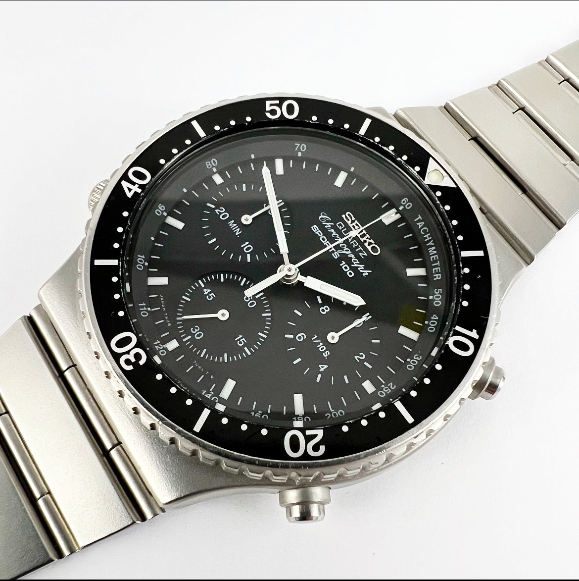 1983 Seiko Sports 100 'Speedmaster' Quartz Chronograph 7A28-7040 – Mornington Watches