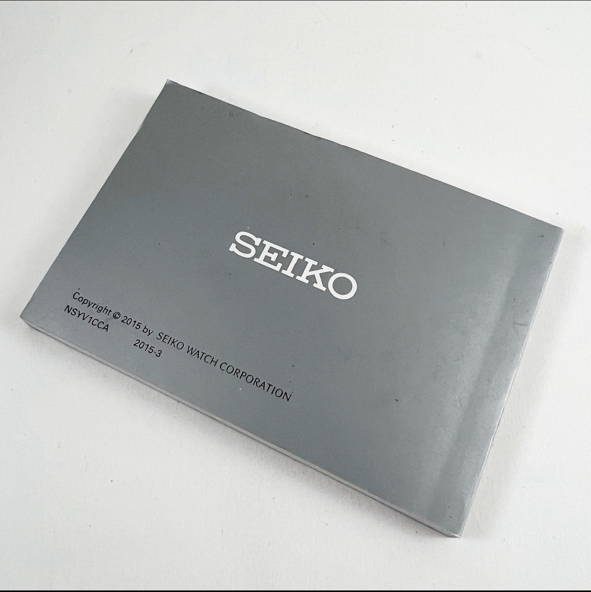 2015 Seiko Instruction Booklet – Mornington Watches