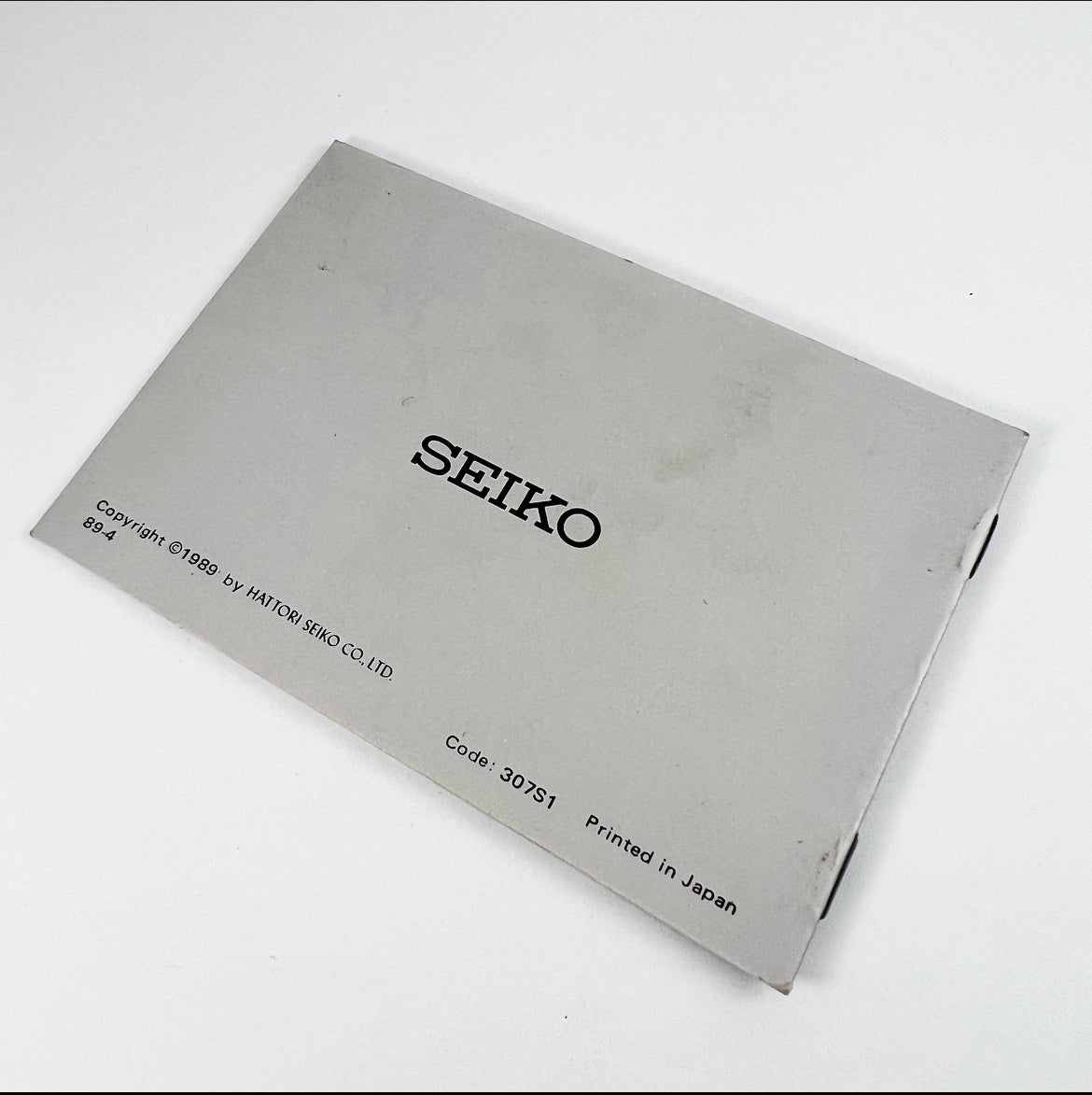 1989 Seiko Blank Guarantee Booklet NOS – Mornington Watches