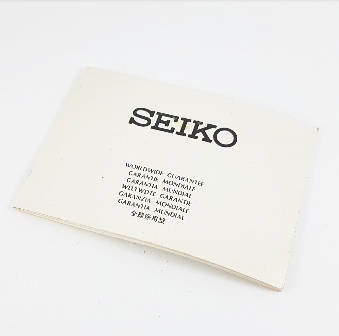 1978 Seiko Guarantee Booklet – Mornington Watches