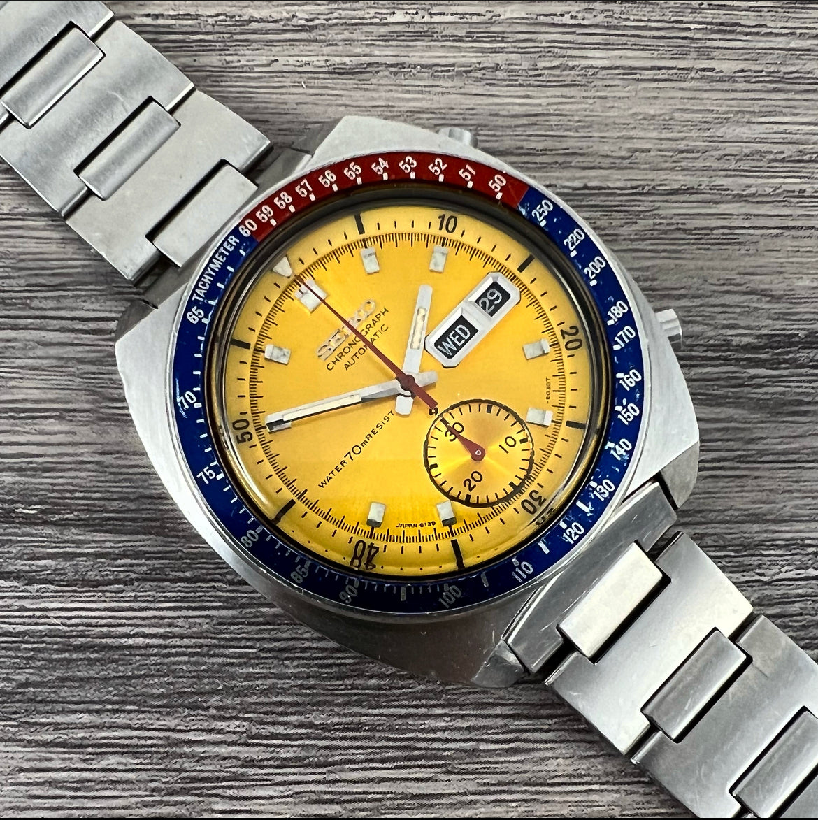 1971 Seiko 6139-6002 'Pogue Resist Dial' Automatic Chronograph ...